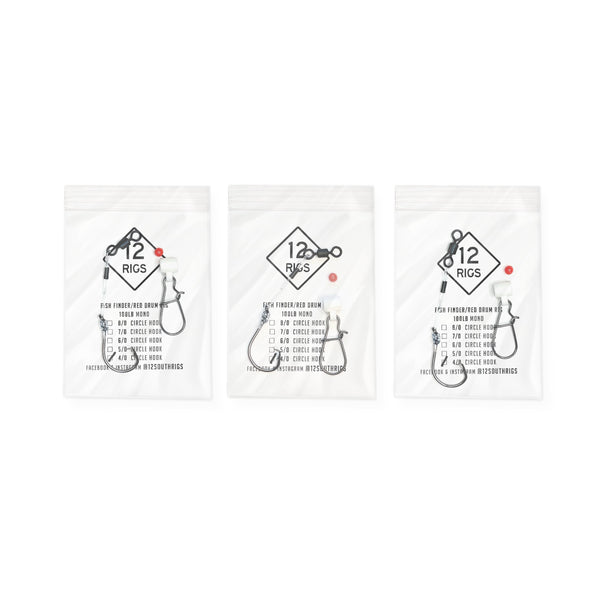 3 Pack 'Hatteras Style' Fish Finder Red Drum Surf Fishing Rigs 100LB M ...